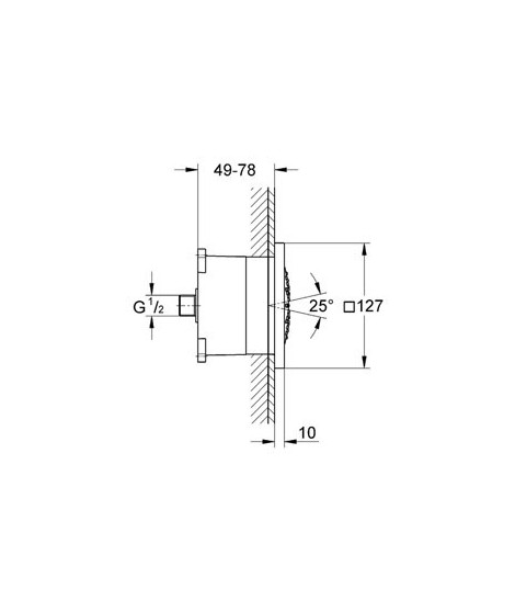 Jednostrumieniowy prysznic boczny. grohe, rainshower® f-series 5 ...