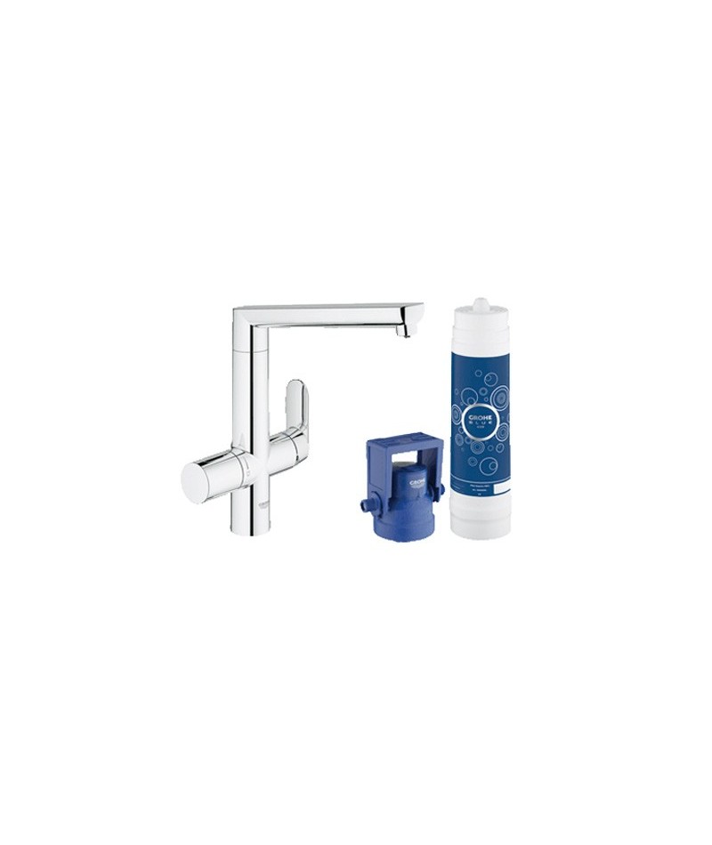 Bateria kuchenna z filtrem do wody. zestaw startowy, grohe blue® k7 pure. chrom 31344001 (id ...