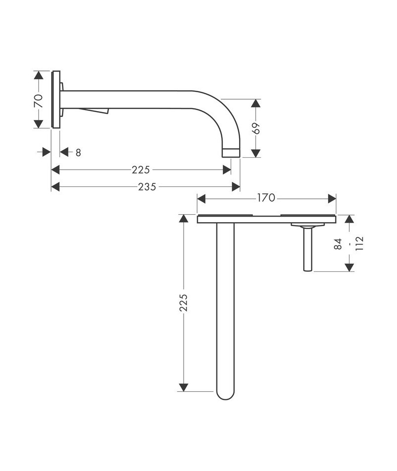 Bateria umywalkowa axor uno² jednouchwytowa chrom 38115000 (id ...