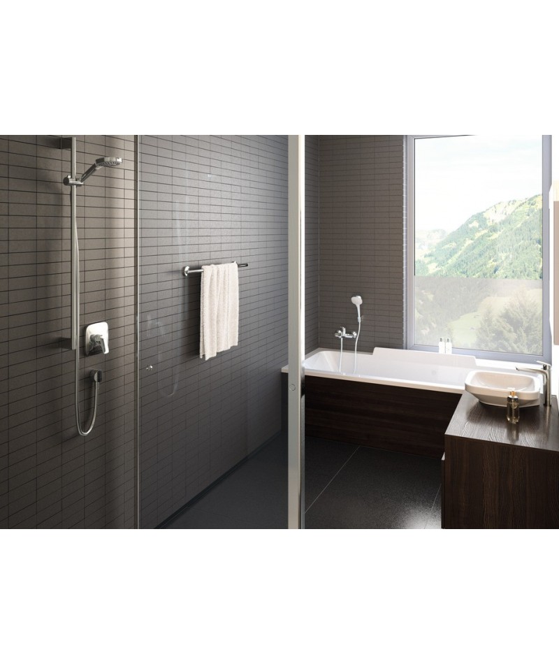 Komplet Prysznicowy Hansgrohe Croma Select E 1jet Porters 1 25m Biały