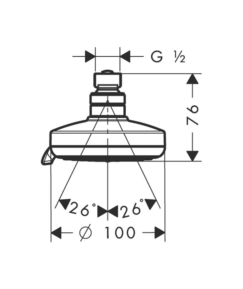 Głowica prysznicowa hansgrohe croma 100 multi, dn15 chrom (id: 27443000 ...